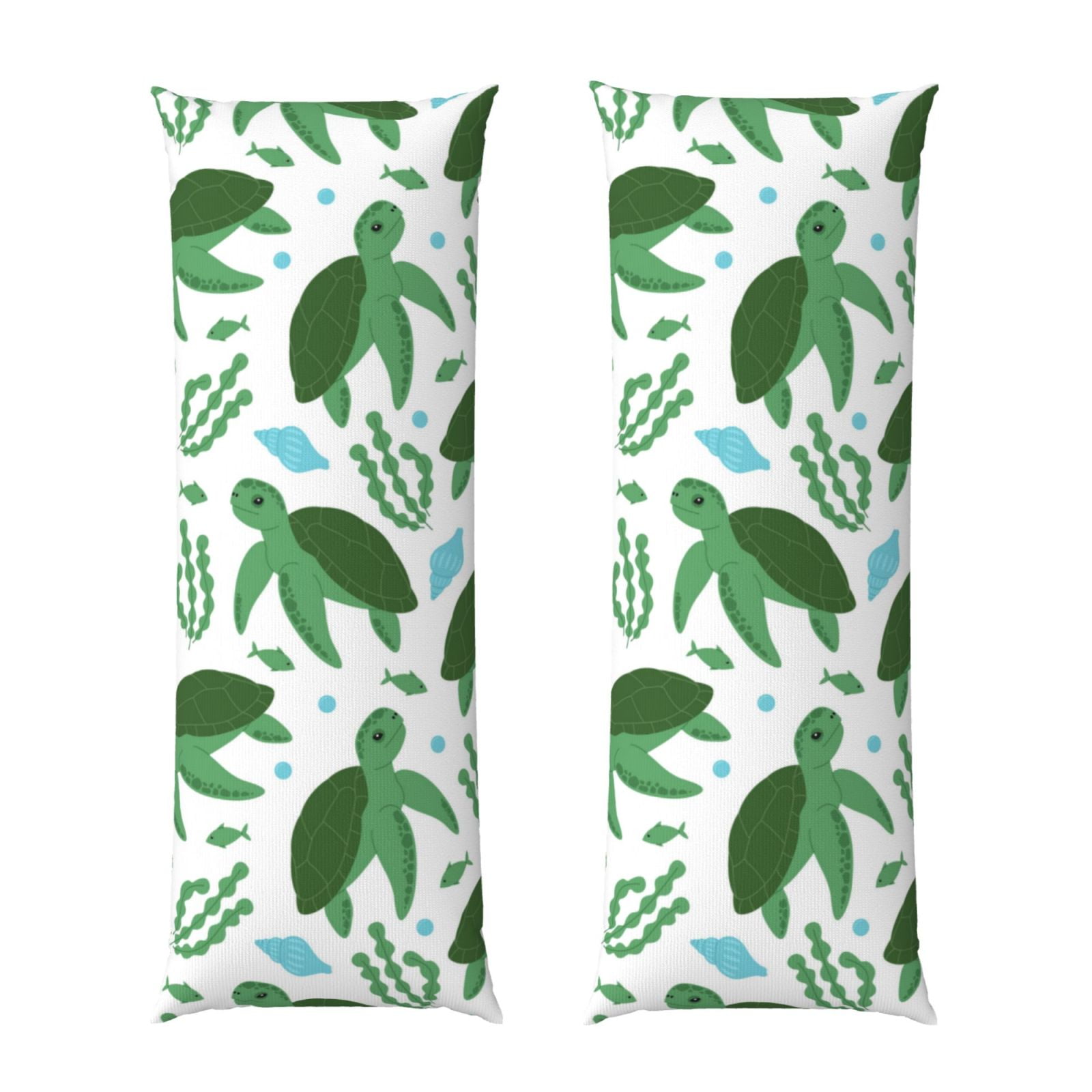 Qokaie Cartoon Turtle Print Cotton Hypoallergenic Body Pillow ...