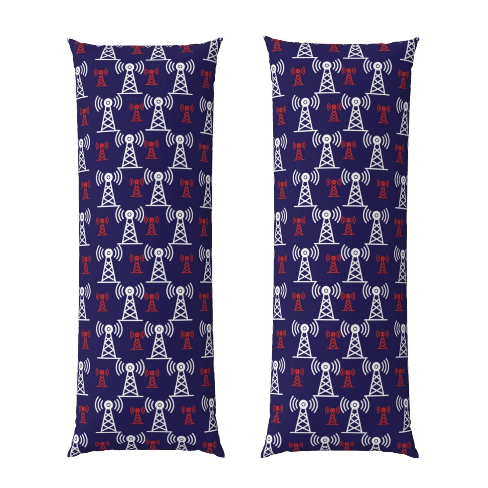Qokaie Cell Tower Print Cotton Hypoallergenic Body Pillow protectors ...