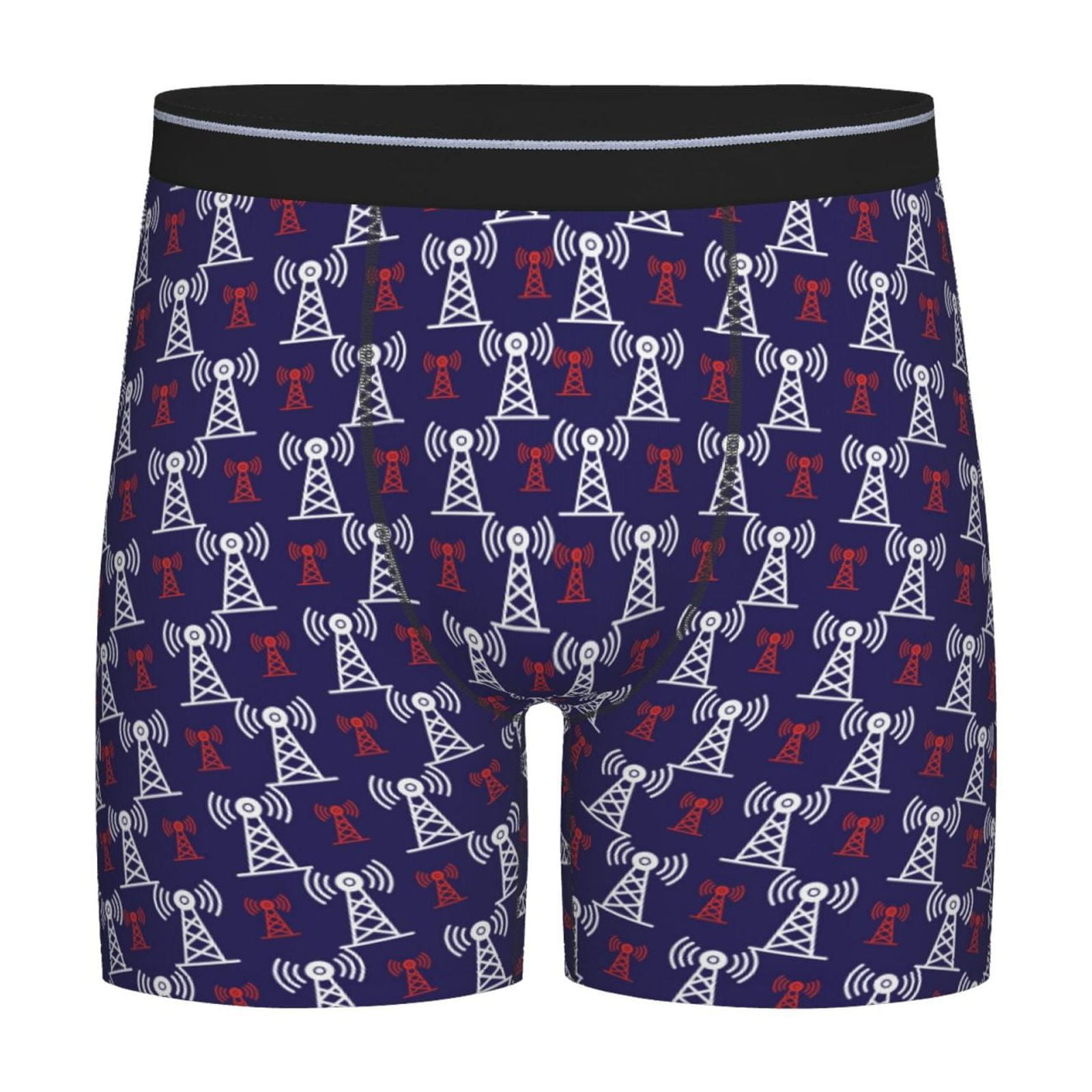 Qokaie Cell Tower for Men's Cotton Briefs Underwear, Long Leg Briefs ...