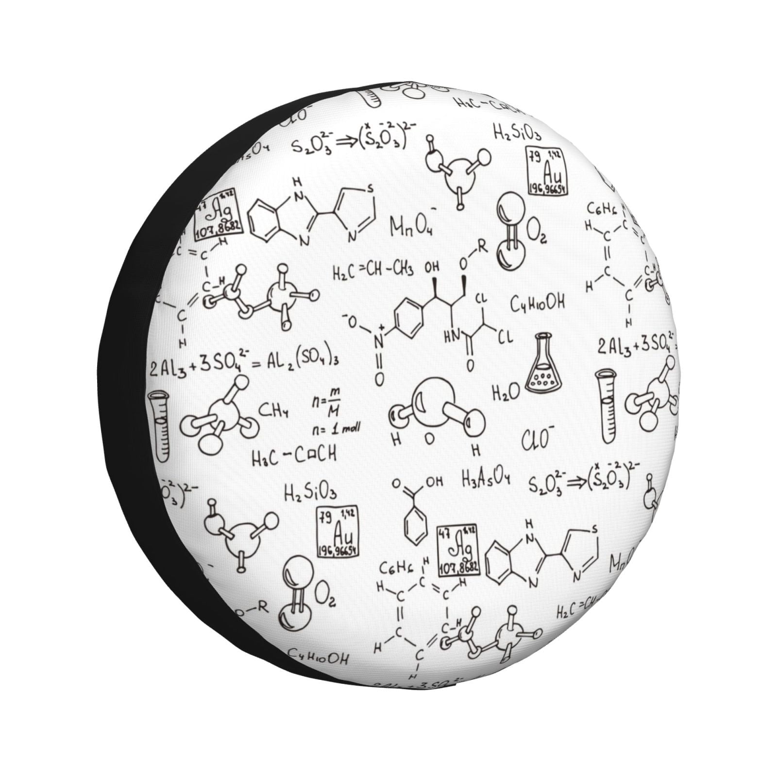 Qokaie Chemical Formulas Pattern Tire Cover, Waterproof Leather Wheel ...