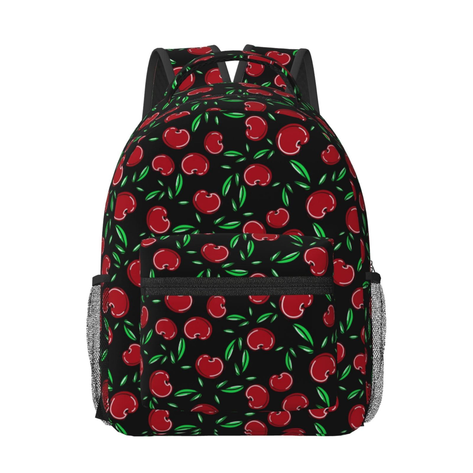 Qokaie Cherry Style School Backpack Travel Bag for Men & Women ...