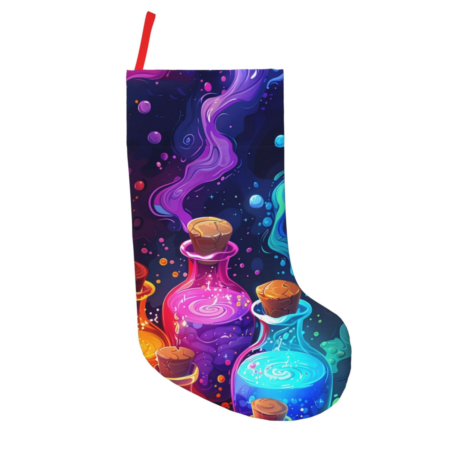 Qokaie Colorful Potion Bottles Magic Christmas Stockings 18 Inch,Large ...