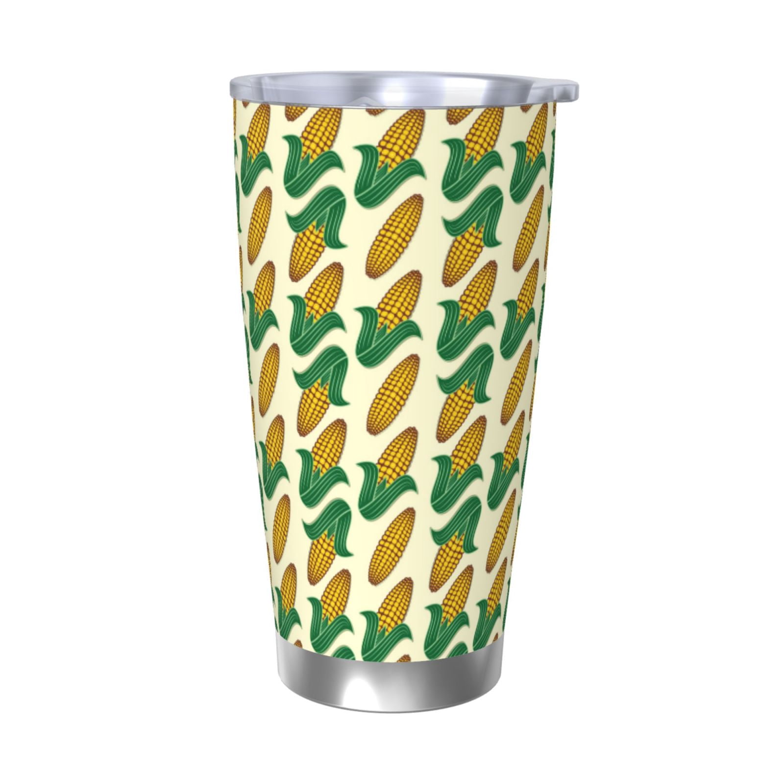 Qokaie Corn 8 Pattern 20 Oz Coffee Car Insulated Coffee Cup With Lid ...