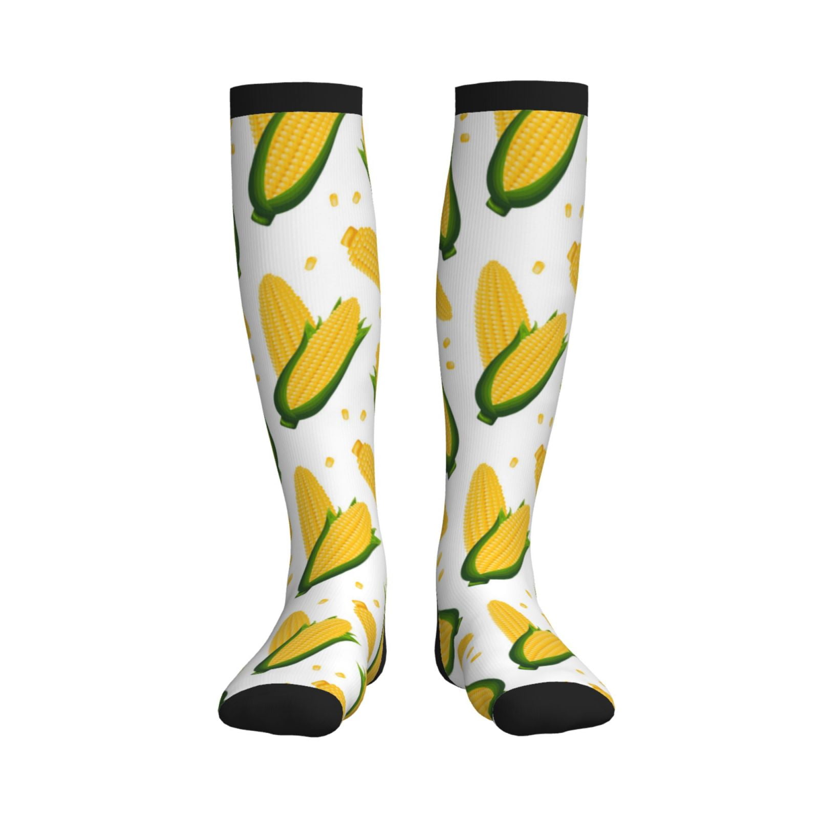 Qokaie Corn On The Cob Drawing Sports Compression Socks - Comfortable ...