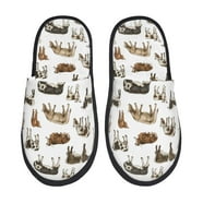 Oooh Geez Women's Cozy Fuzzy Slippers, Funny Animal House Shoes, Zebra ...