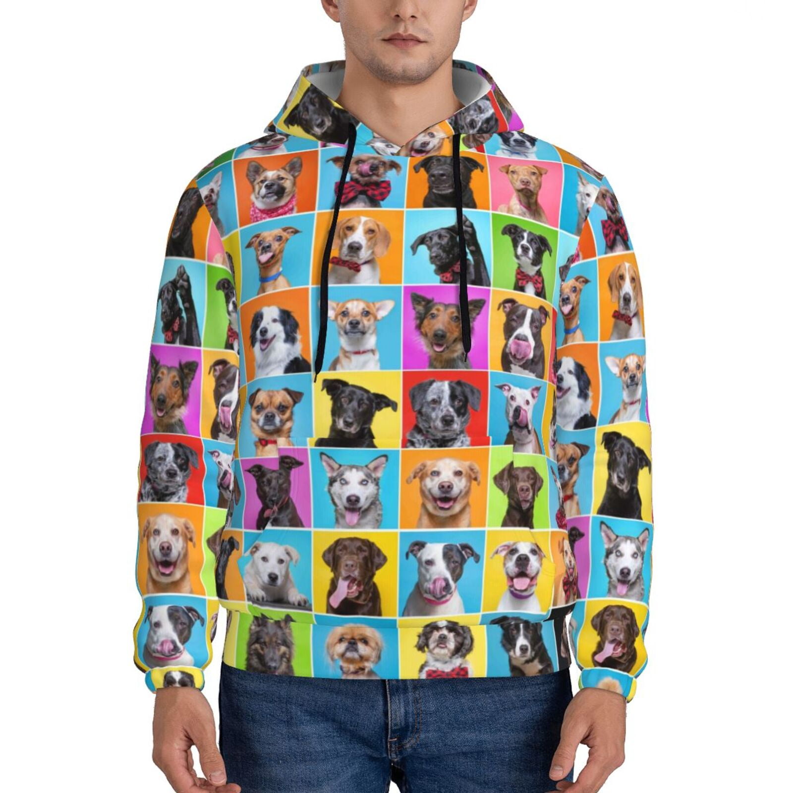 Qokaie Cute Dogs Collage for Men's Fashion Hoodies & Sweatshirts with ...