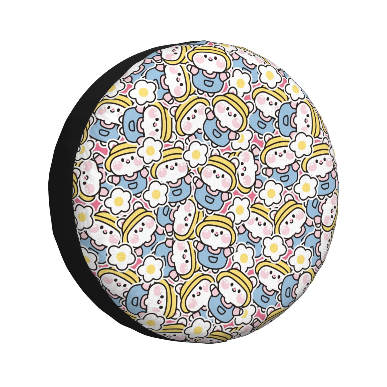 Qokaie Cute Rabbit Pattern Tire Cover, Waterproof Leather Wheel Cover ...