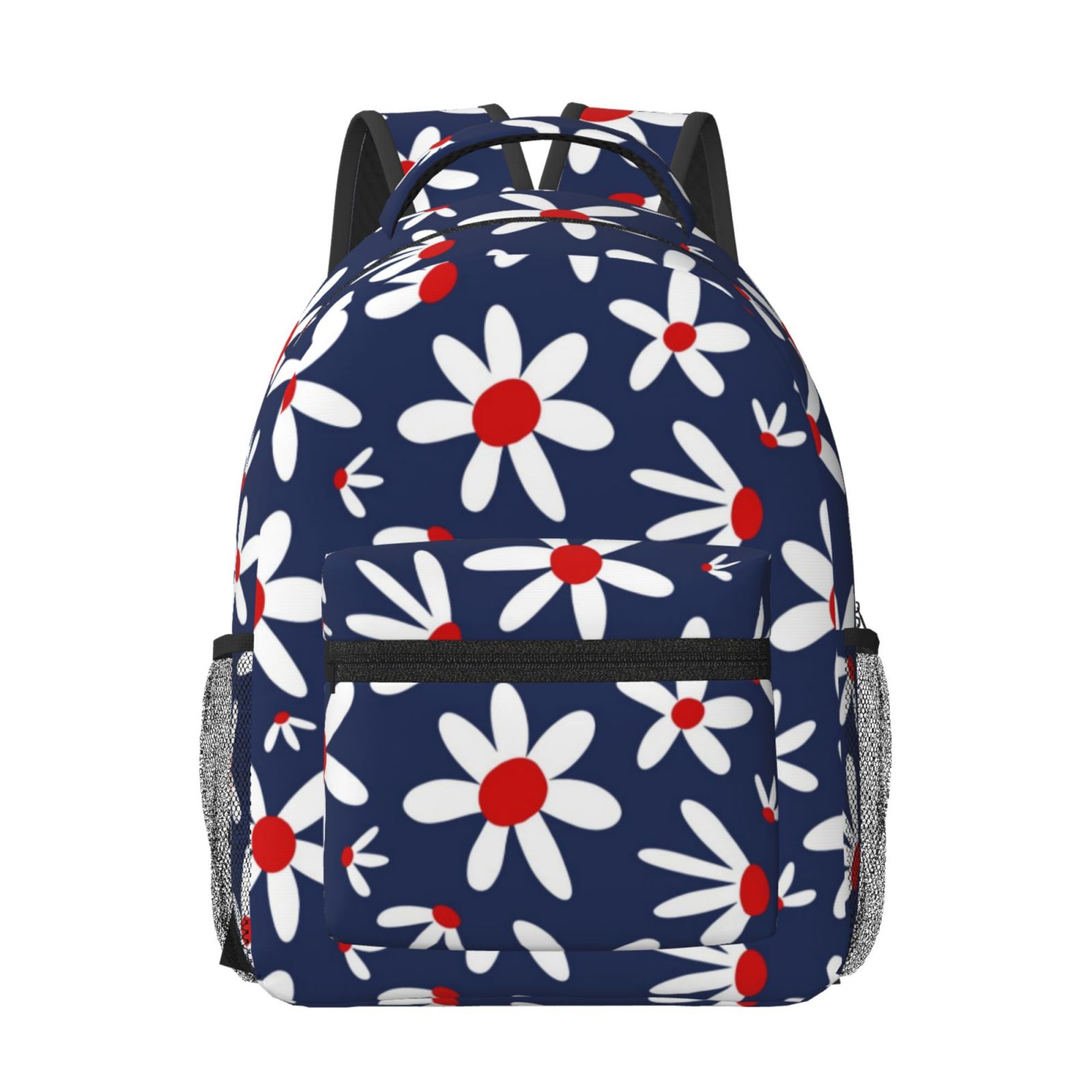 Qokaie Daisy Flowers Style School Backpack Travel Bag for Men & Women ...