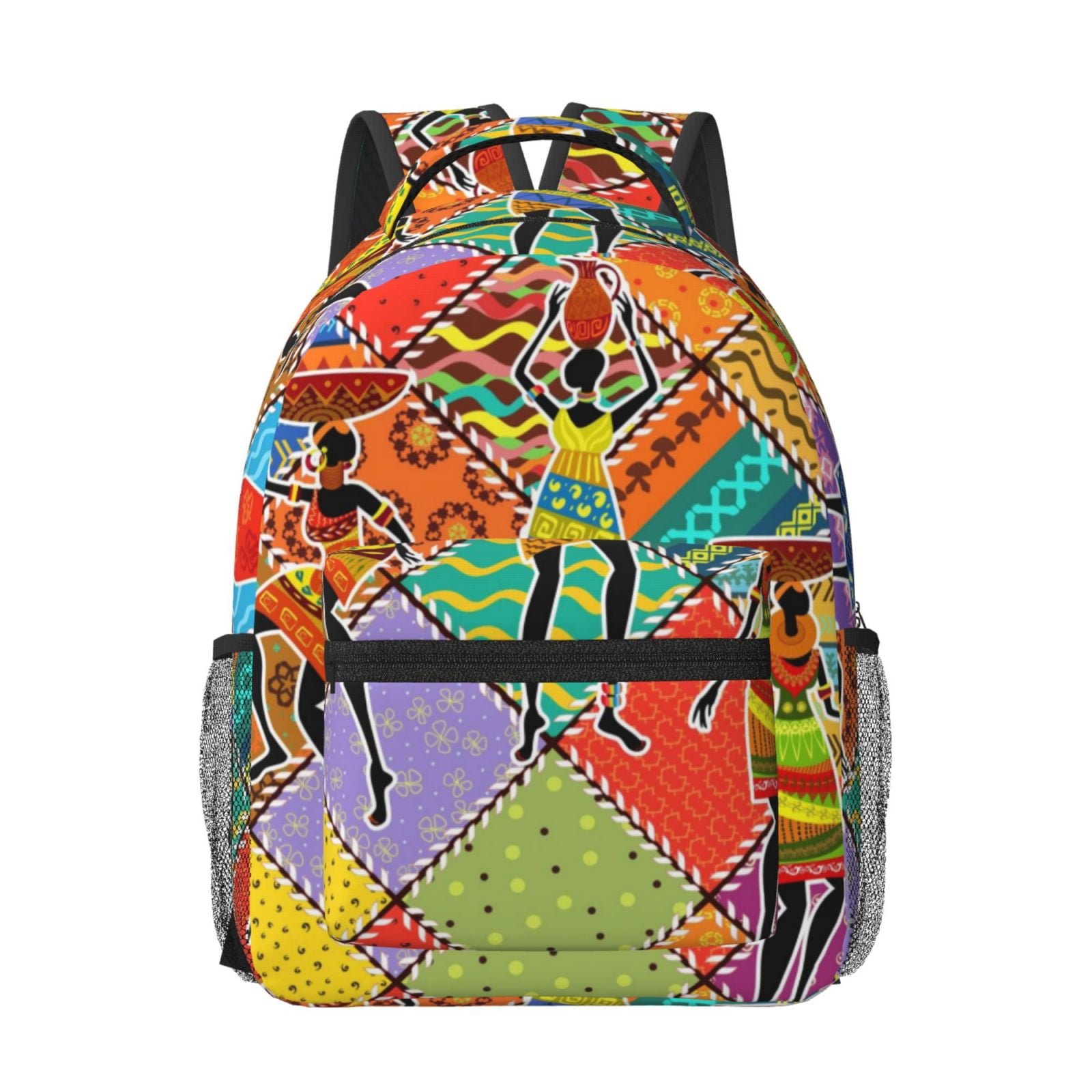 Qokaie Dancing African Womans Style School Backpack Travel Bag for Men ...