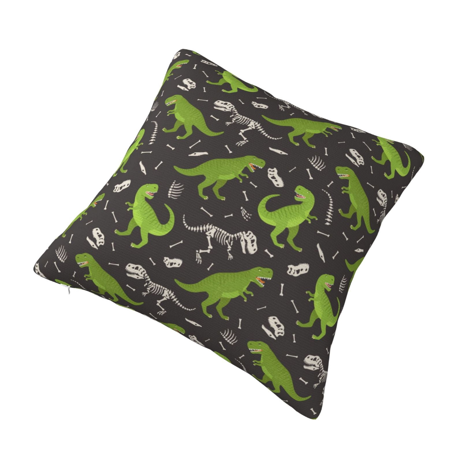 Qokaie Dinosaur Skeleton Print Throw Pillows Cover, Decorative Throw ...