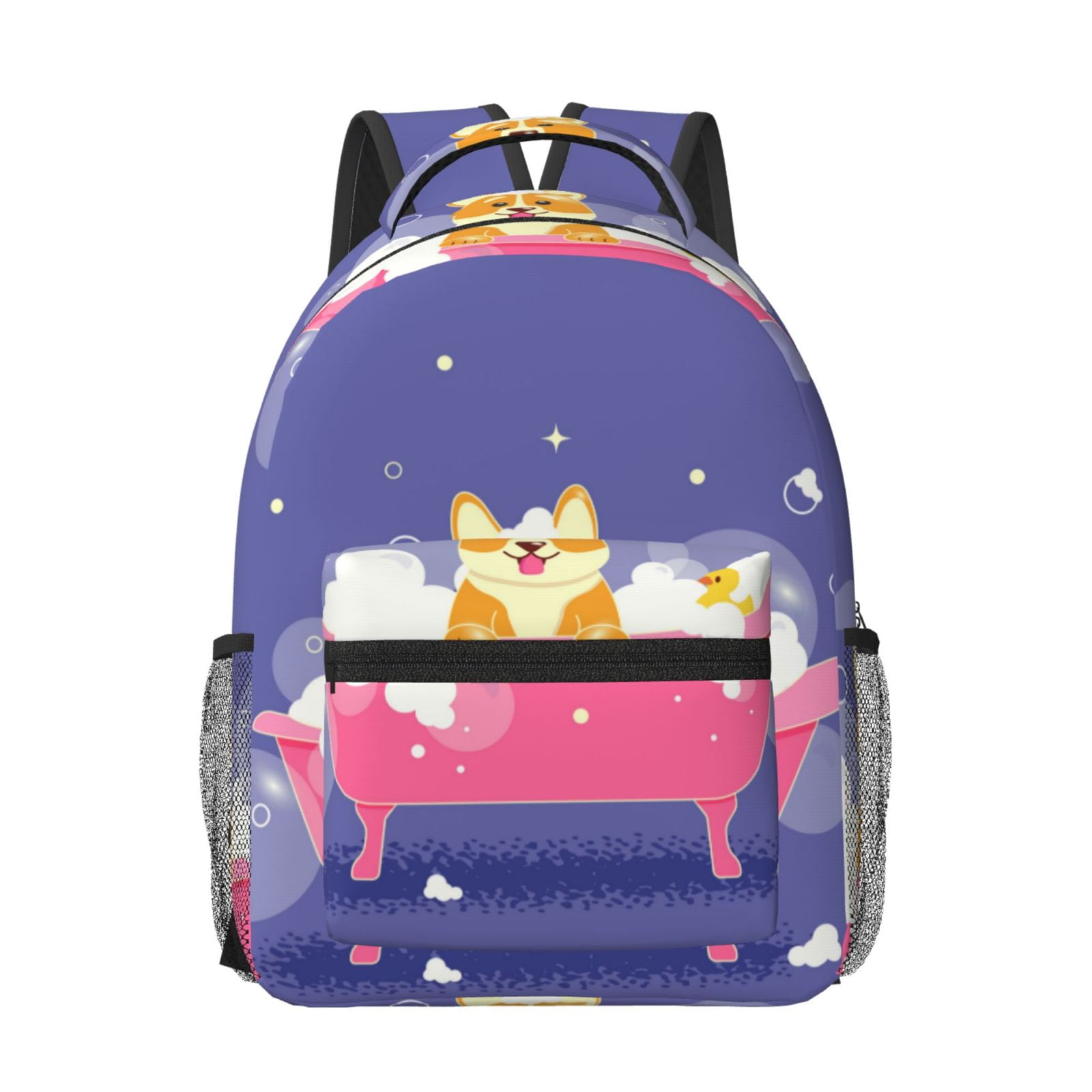 Qokaie Dog Washes in a Bath Style School Backpack Travel Bag for Men ...