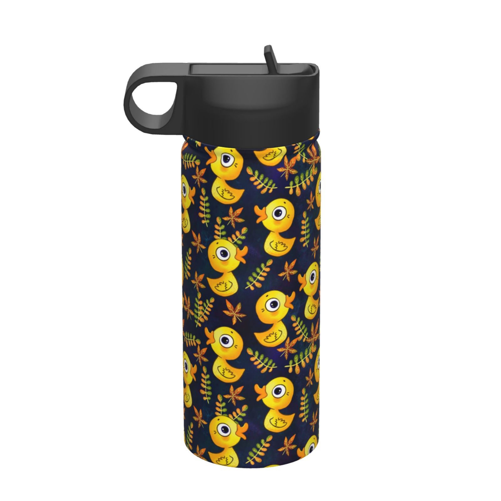 Qokaie Ducks Pattern 18oz Insulated Water Bottle, Stainless Steel ...