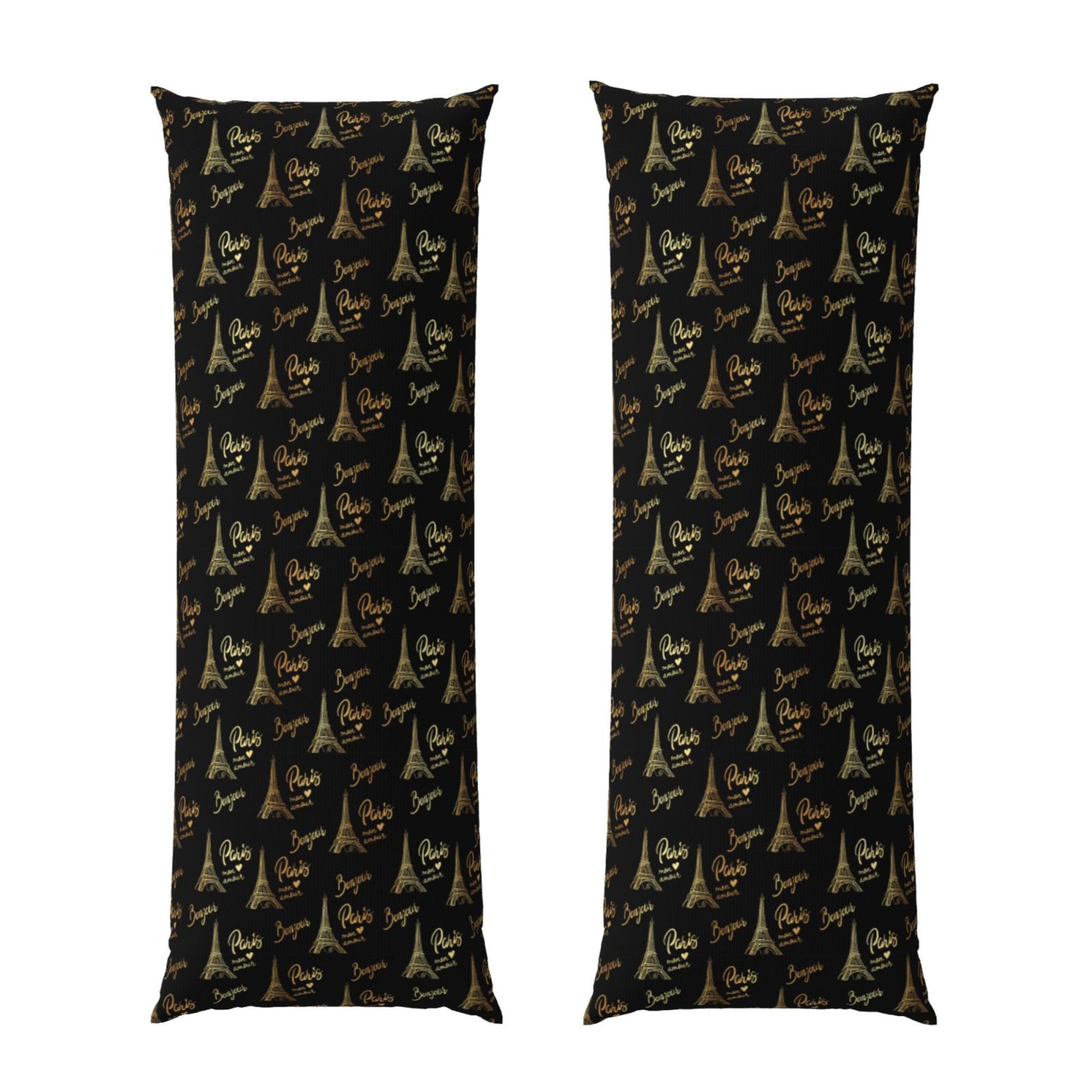 Qokaie Eiffel Tower Print Cotton Hypoallergenic Body Pillow protectors ...