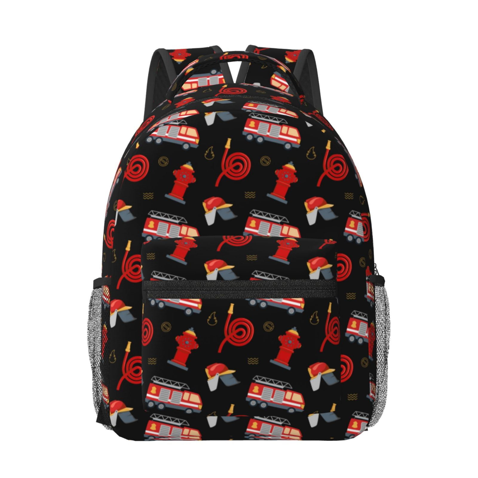 Qokaie Fire Fighting Style School Backpack Travel Bag for Men & Women ...