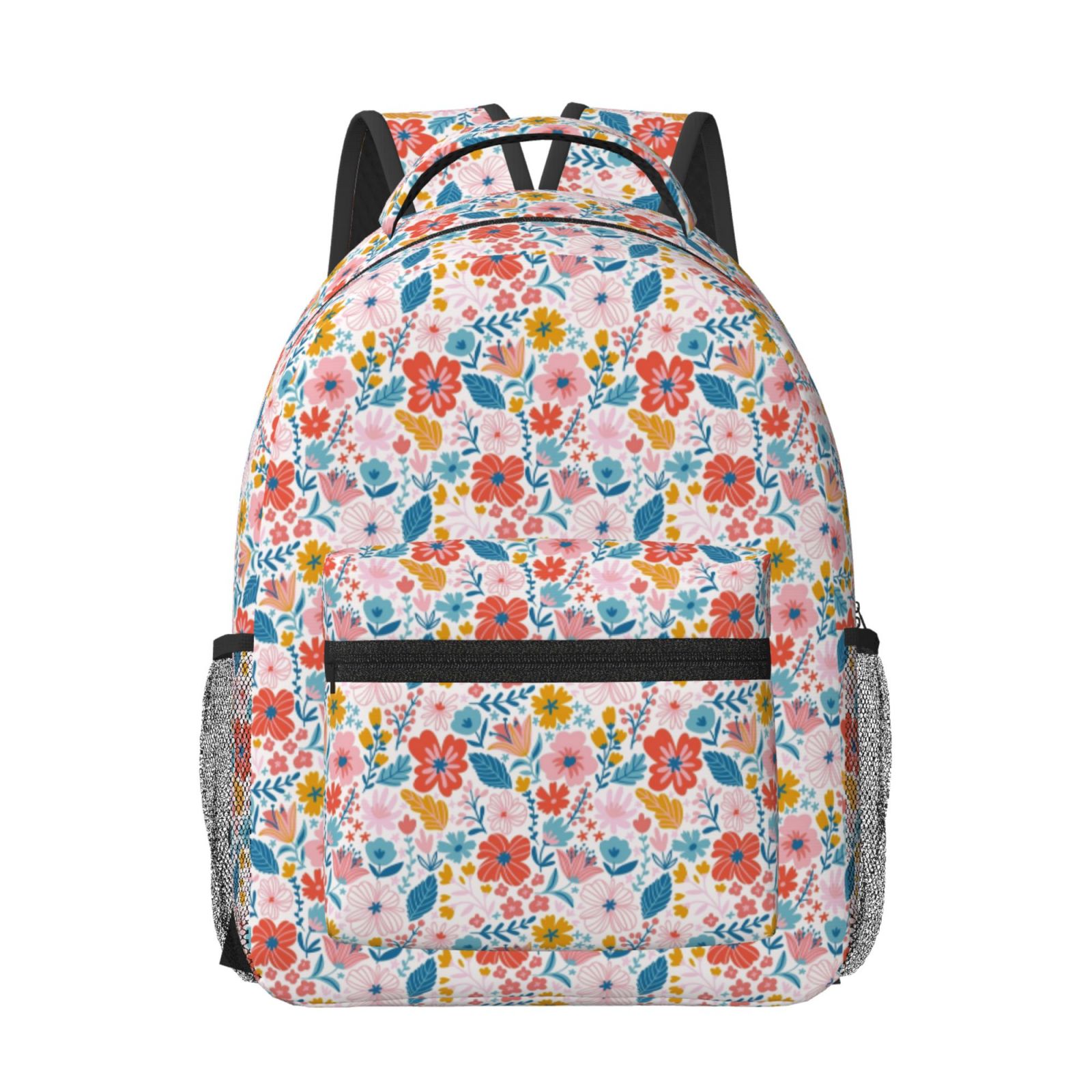 Qokaie Floral Ditsy Style School Backpack Travel Bag for Men & Women ...