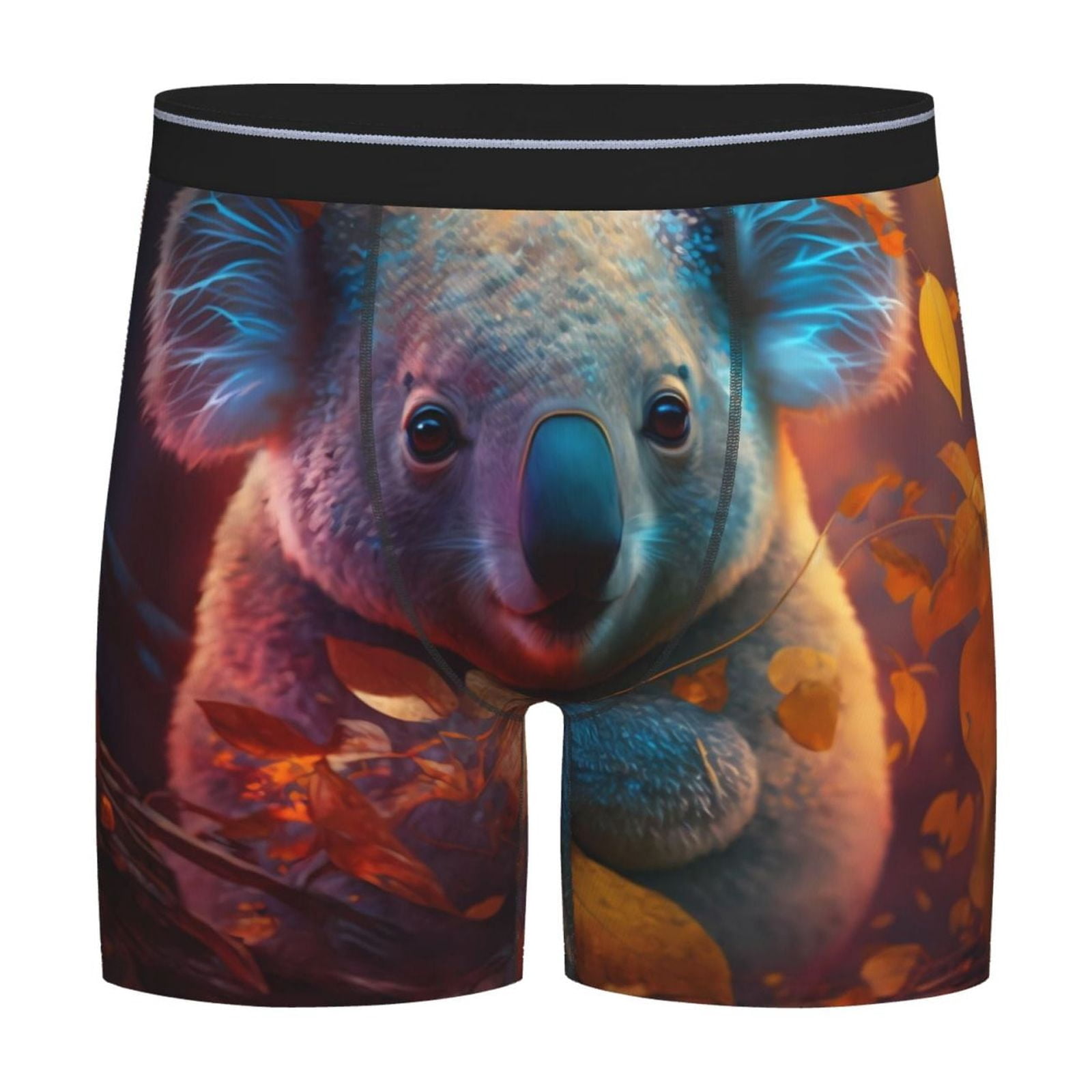 Qokaie Forest Koala for Men's Cotton Briefs Underwear, Long Leg Briefs ...