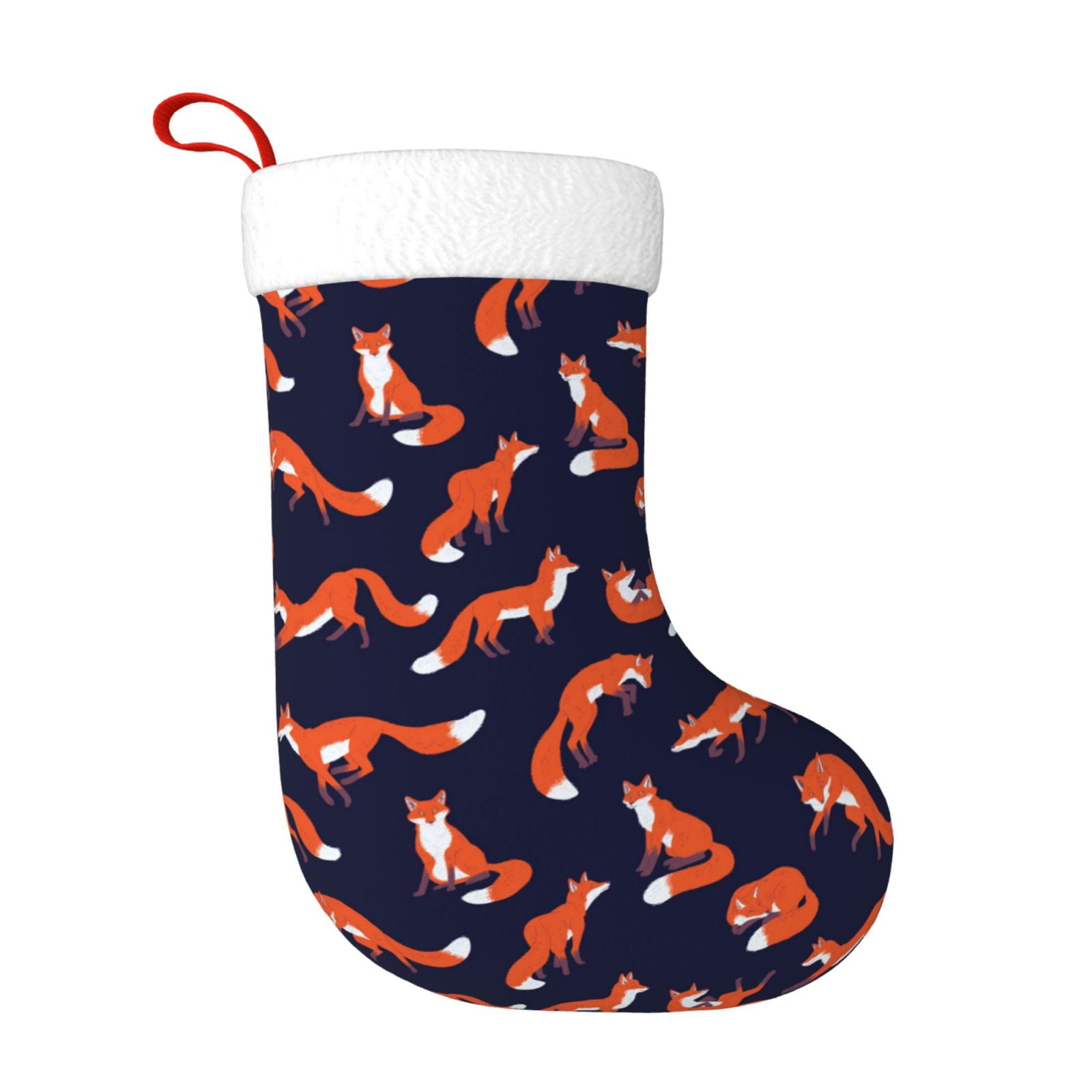 Qokaie Foxes In Different Poses Christmas Stockings 18 Inch,Large Xmas ...