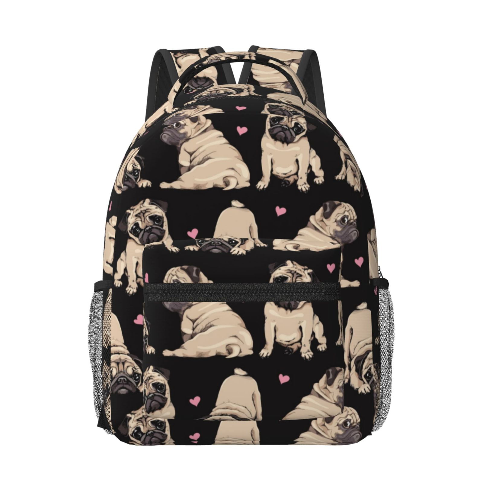 Qokaie French Bulldog Style School Backpack Travel Bag for Men & Women ...