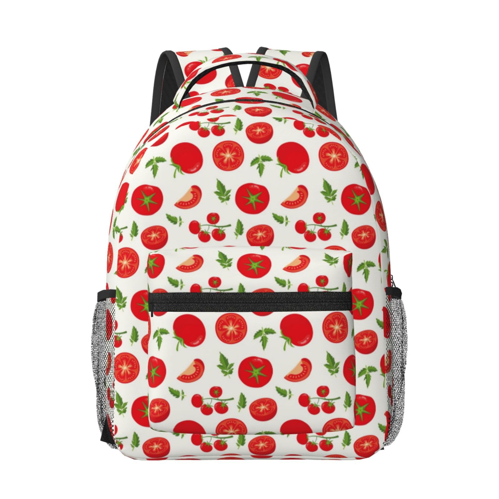 Qokaie Fresh Red Tomato Style School Backpack Travel Bag for Men ...