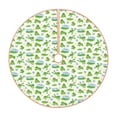 Qokaie Frogs Jumping Pattern Christmas Tree Skirt with Ties and Velcro ...
