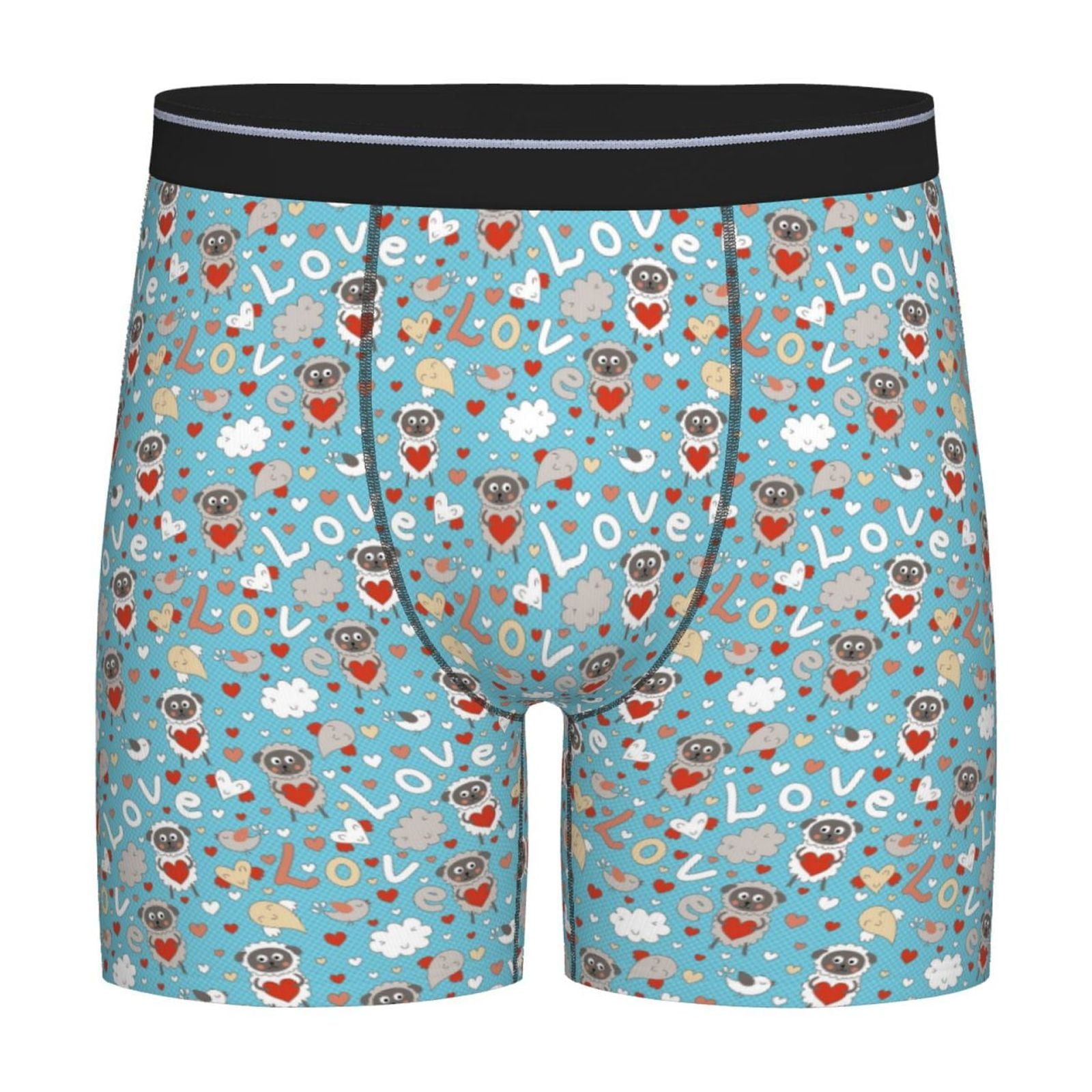 Qokaie Funny Cartoon Animals for Men's Cotton Briefs Underwear, Long ...