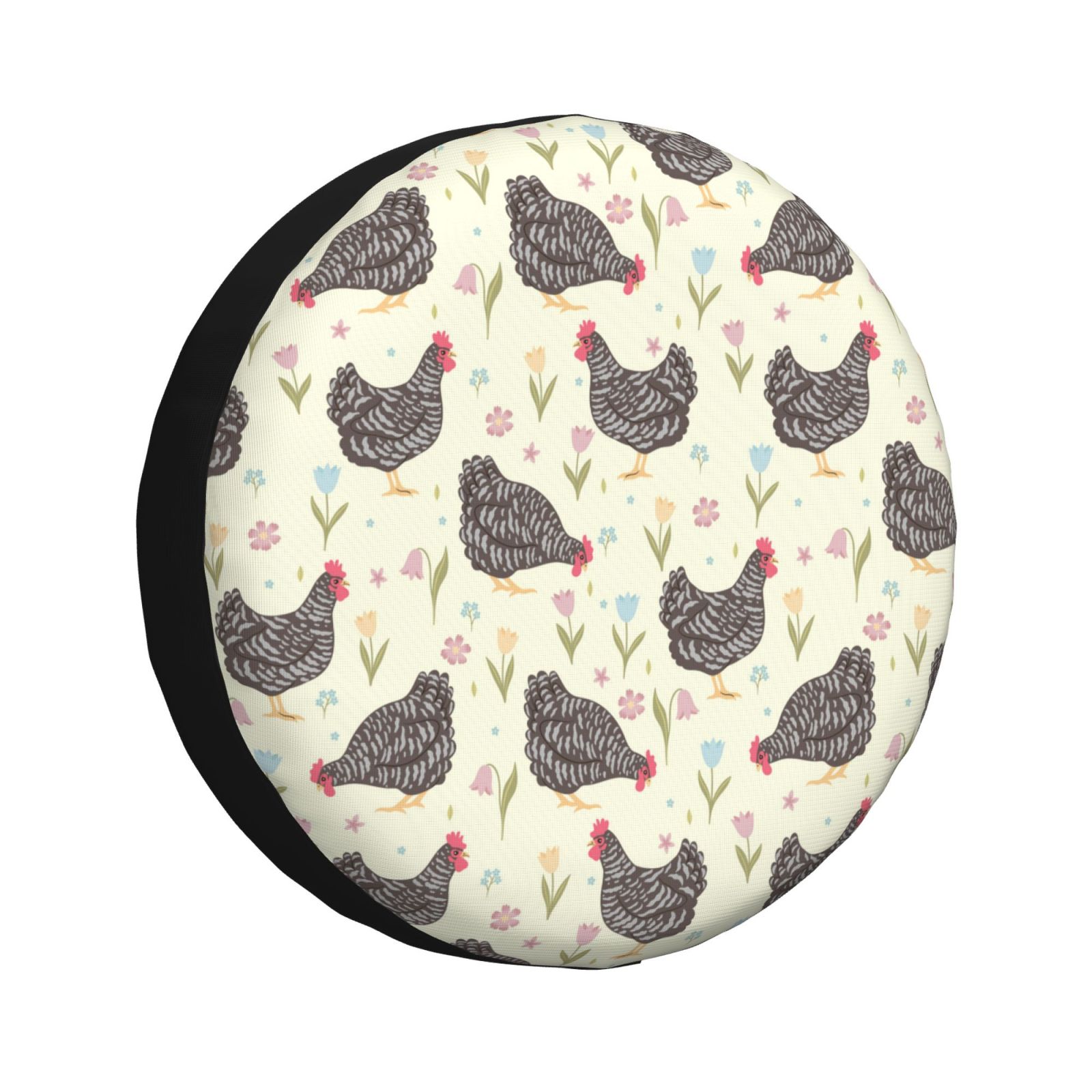 Qokaie Funny Chicken Pattern Tire Cover, Waterproof Leather Wheel Cover ...