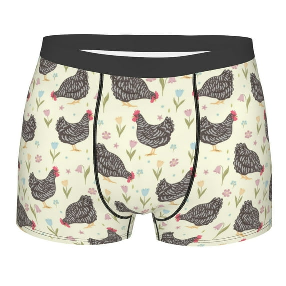 Qokaie Funny Chicken Print Mens Underwear Microfiber Boxer Brief for Men - X-Large - Walmart.com