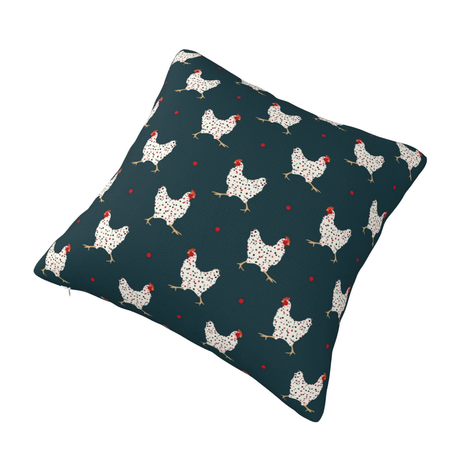 Qokaie Funny Chicken Print Throw Pillows Cover, Decorative Throw ...