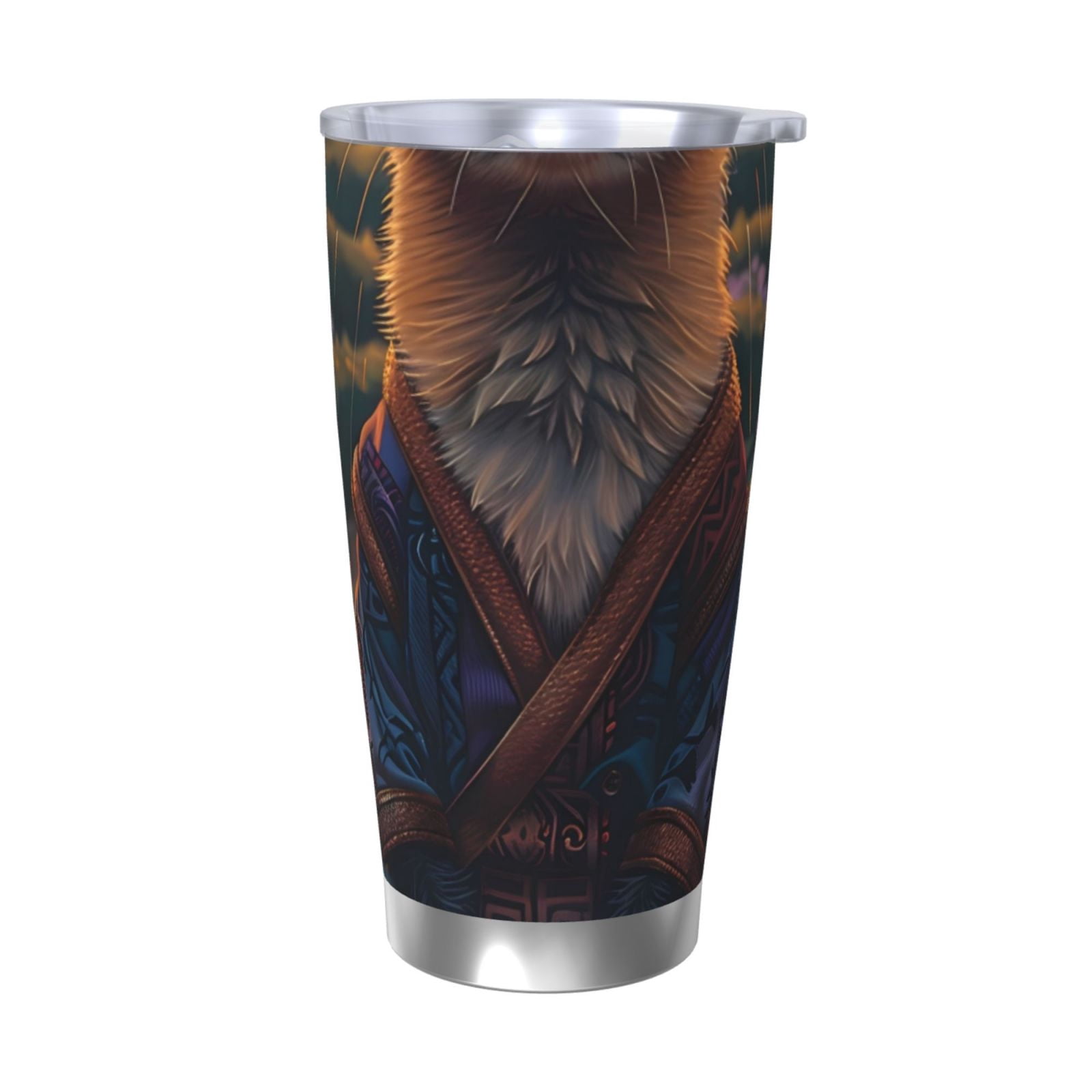 Qokaie Garden Meditating Weasel Pattern 20 Oz Coffee Car Insulated ...