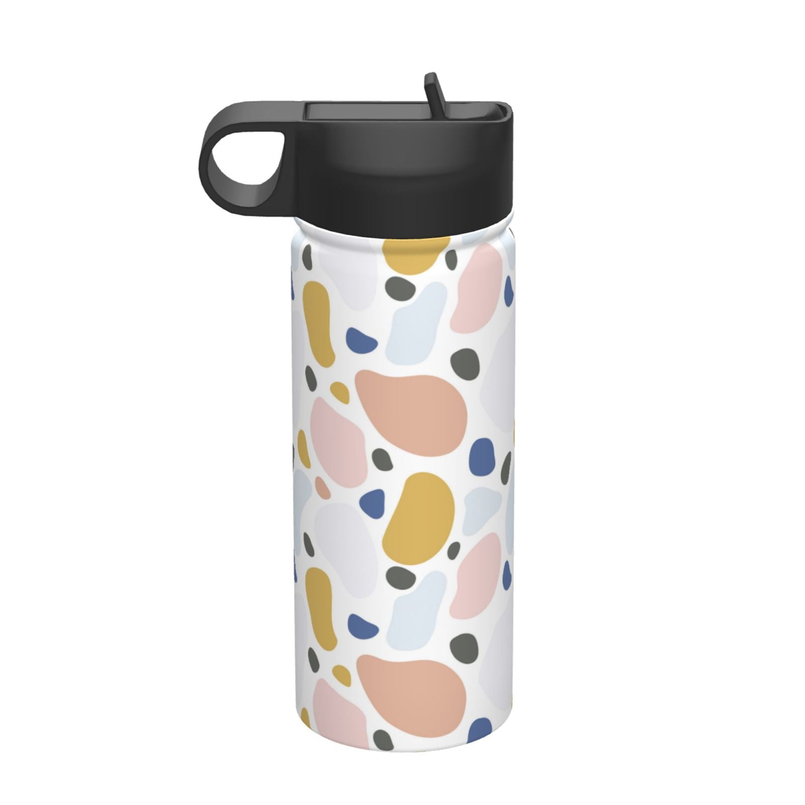 Qokaie Geometric Spots Pattern 18oz Insulated Water Bottle, Stainless ...
