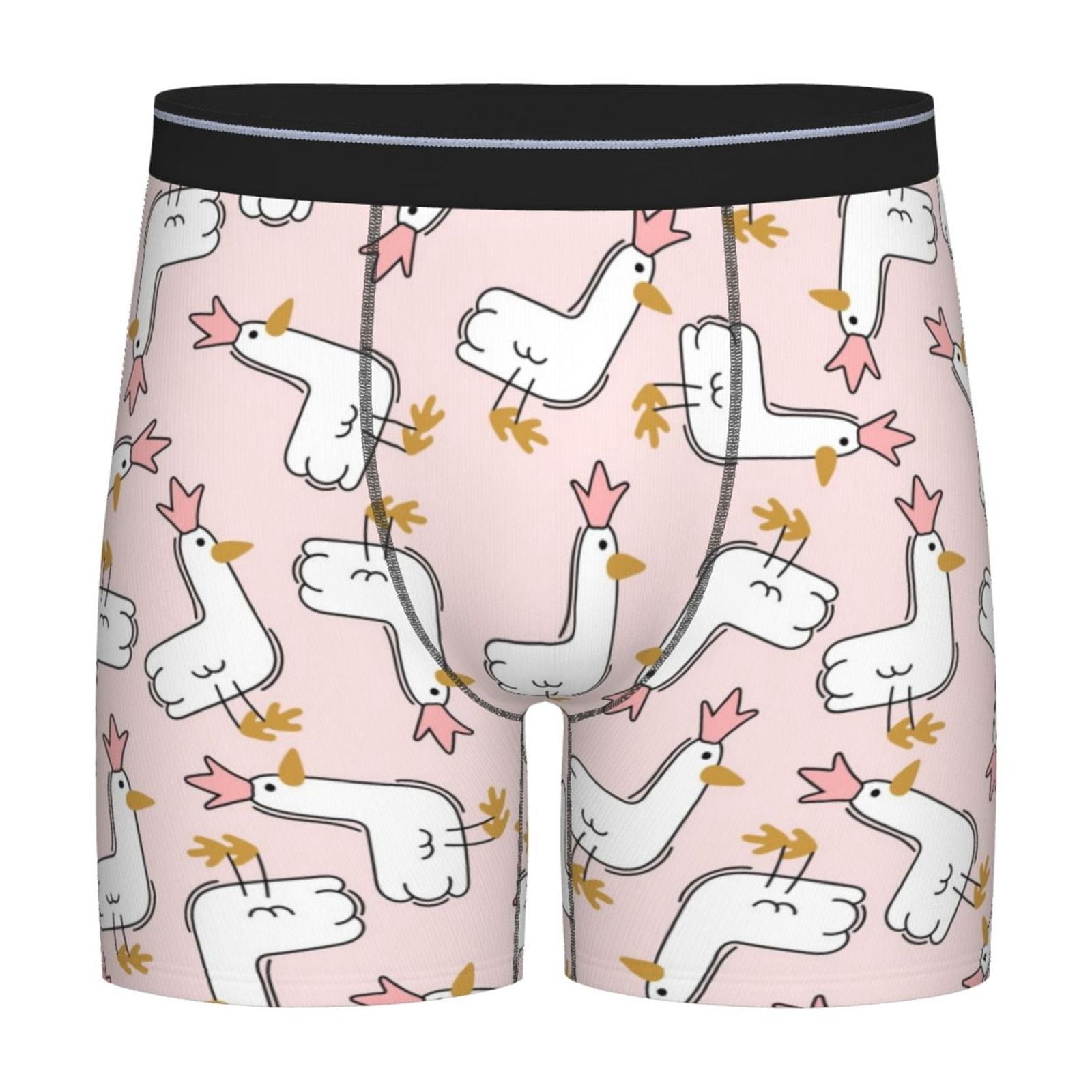 Qokaie Goose Queen for Men's Cotton Briefs Underwear, Long Leg Briefs ...