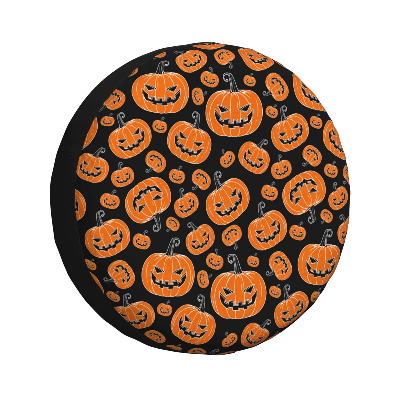 Qokaie Halloween Pumpkins Pattern Tire Cover, Waterproof Leather Wheel ...