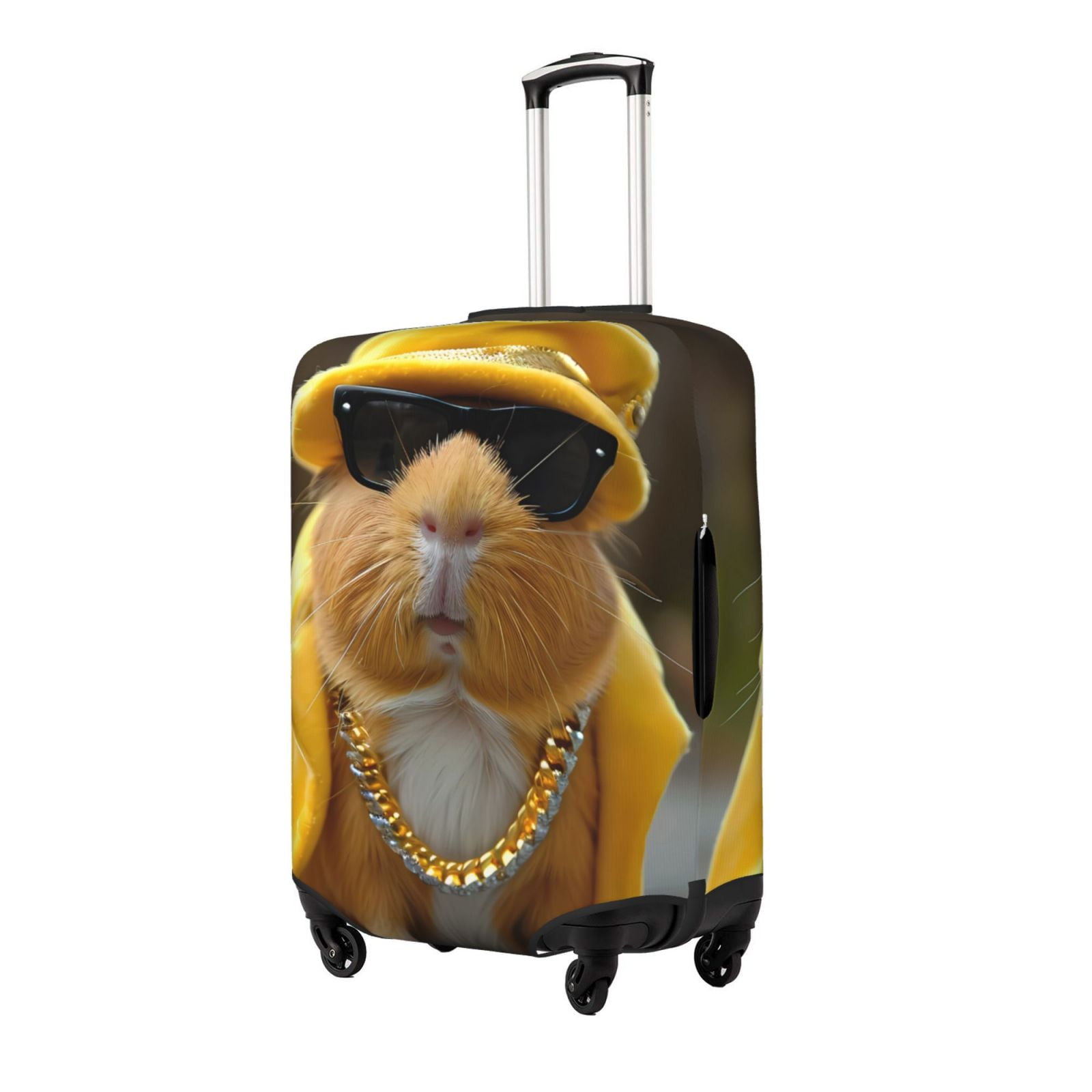 Qokaie Heavy Metal Style Guinea Pig Travel Luggage Cover Suitcase ...