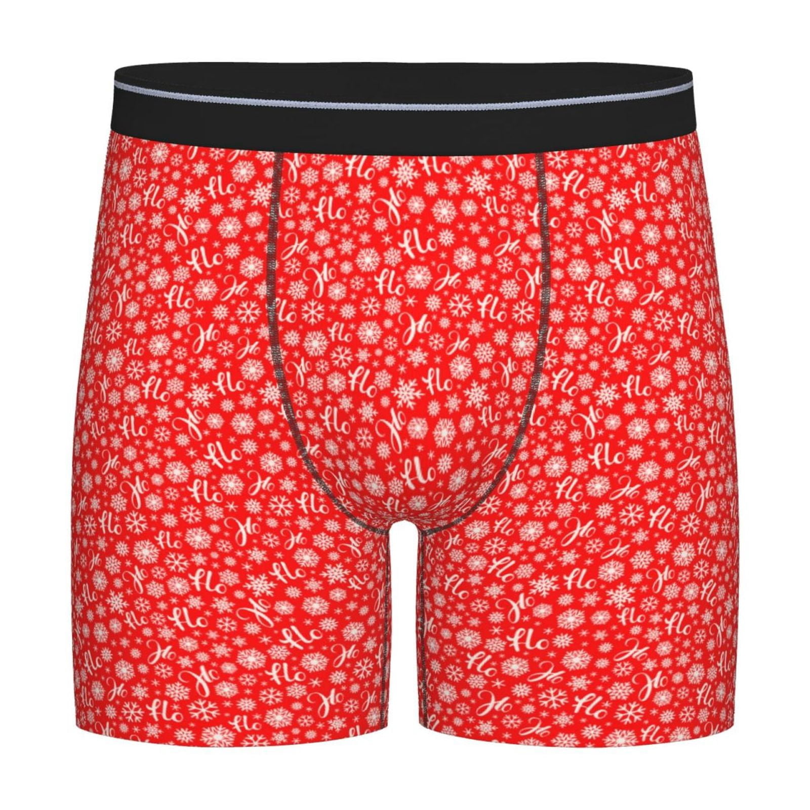 Qokaie Hohoho4 for Men's Cotton Briefs Underwear, Long Leg Briefs,Anti ...
