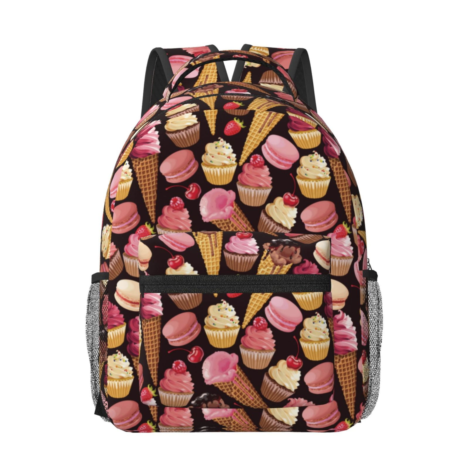 Qokaie Ice Cream Cake Style School Backpack Travel Bag for Men & Women ...