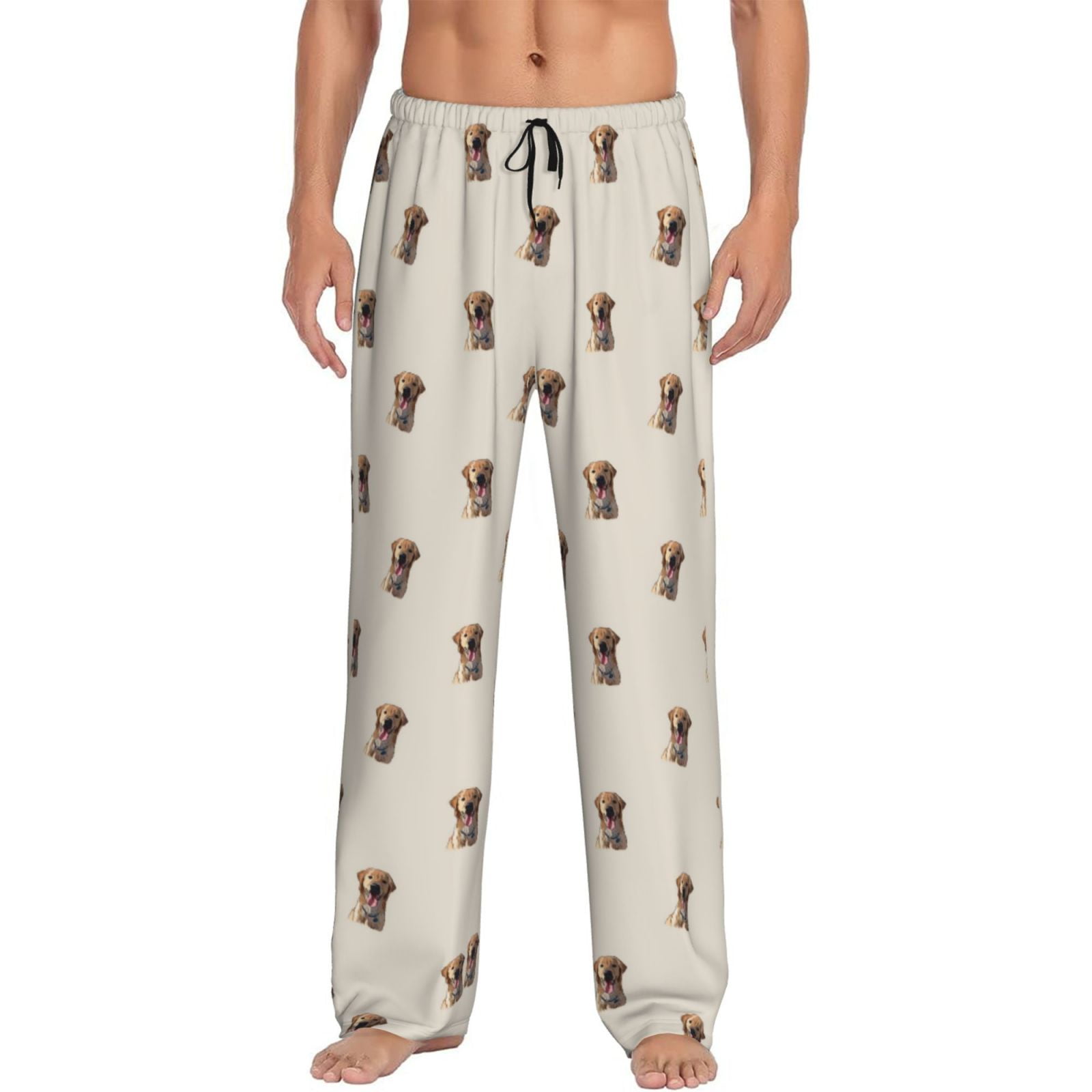 Qokaie Labrador Retriever Dog Drawing Silky Soft Men Pajama Pants ...