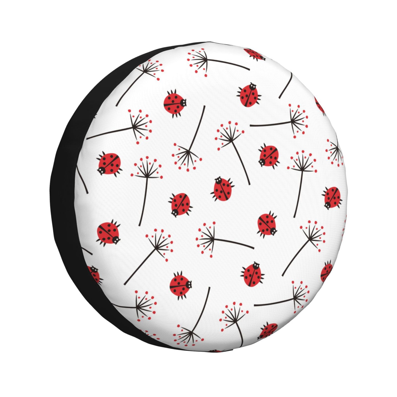 Qokaie Ladybug With Dandelion Pattern Tire Cover, Waterproof Leather ...