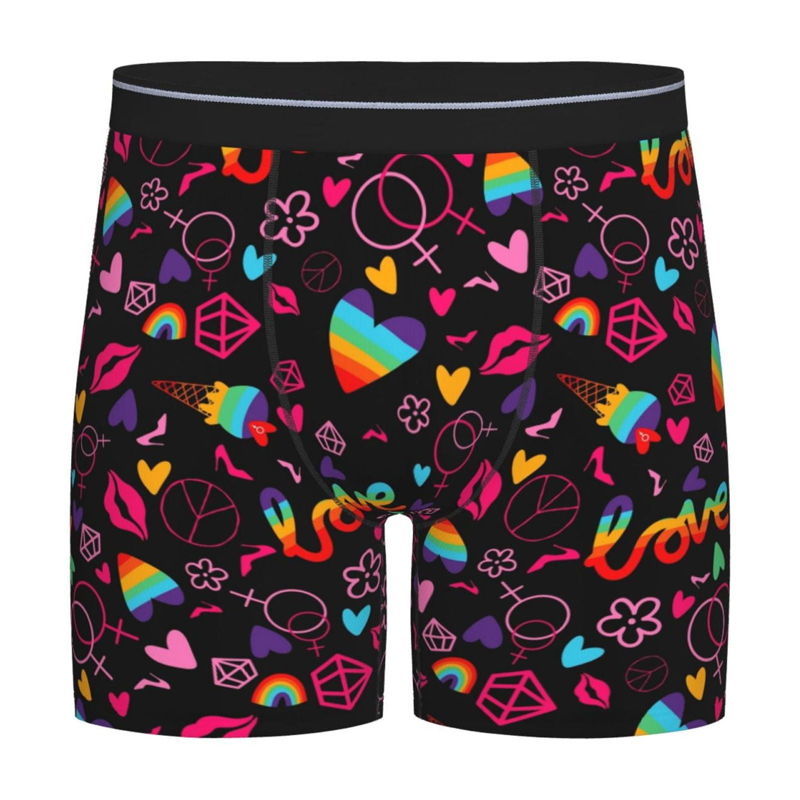 Qokaie Lgbt Rainbow For Pride for Men's Cotton Briefs Underwear, Long ...