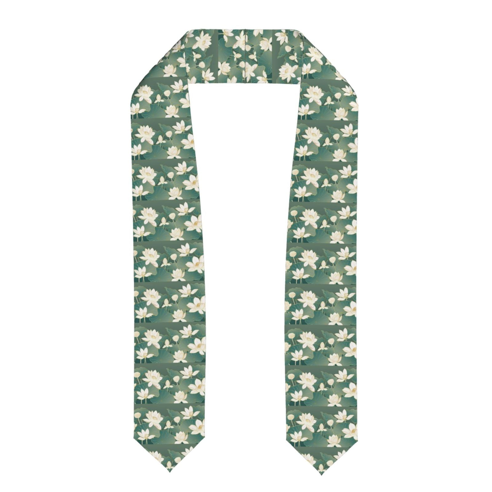Qokaie Lotus Golden Line Pattern Graduation Shawl Stole – Academic ...