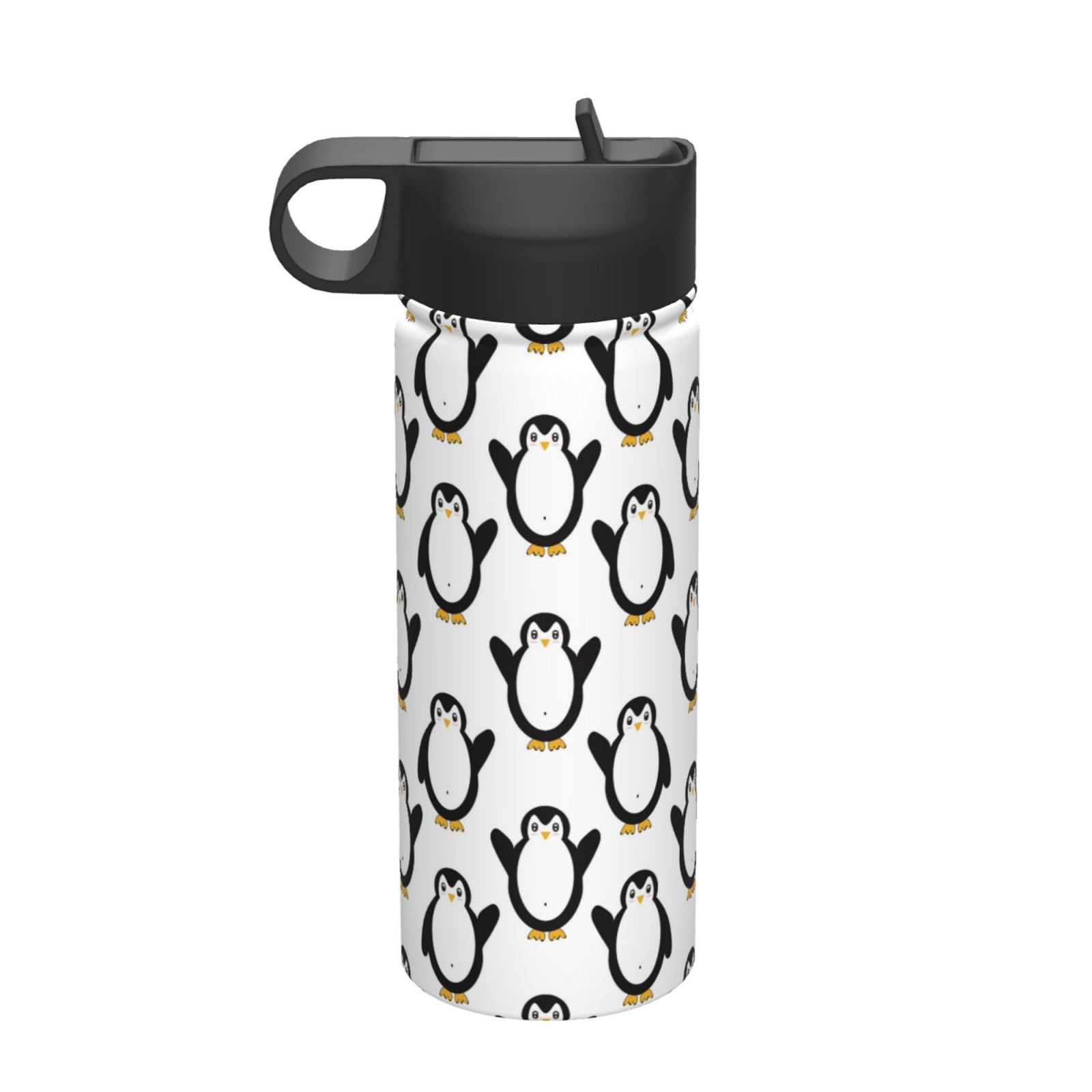 Qokaie Lovely Penguin Pattern 18oz Insulated Water Bottle, Stainless ...