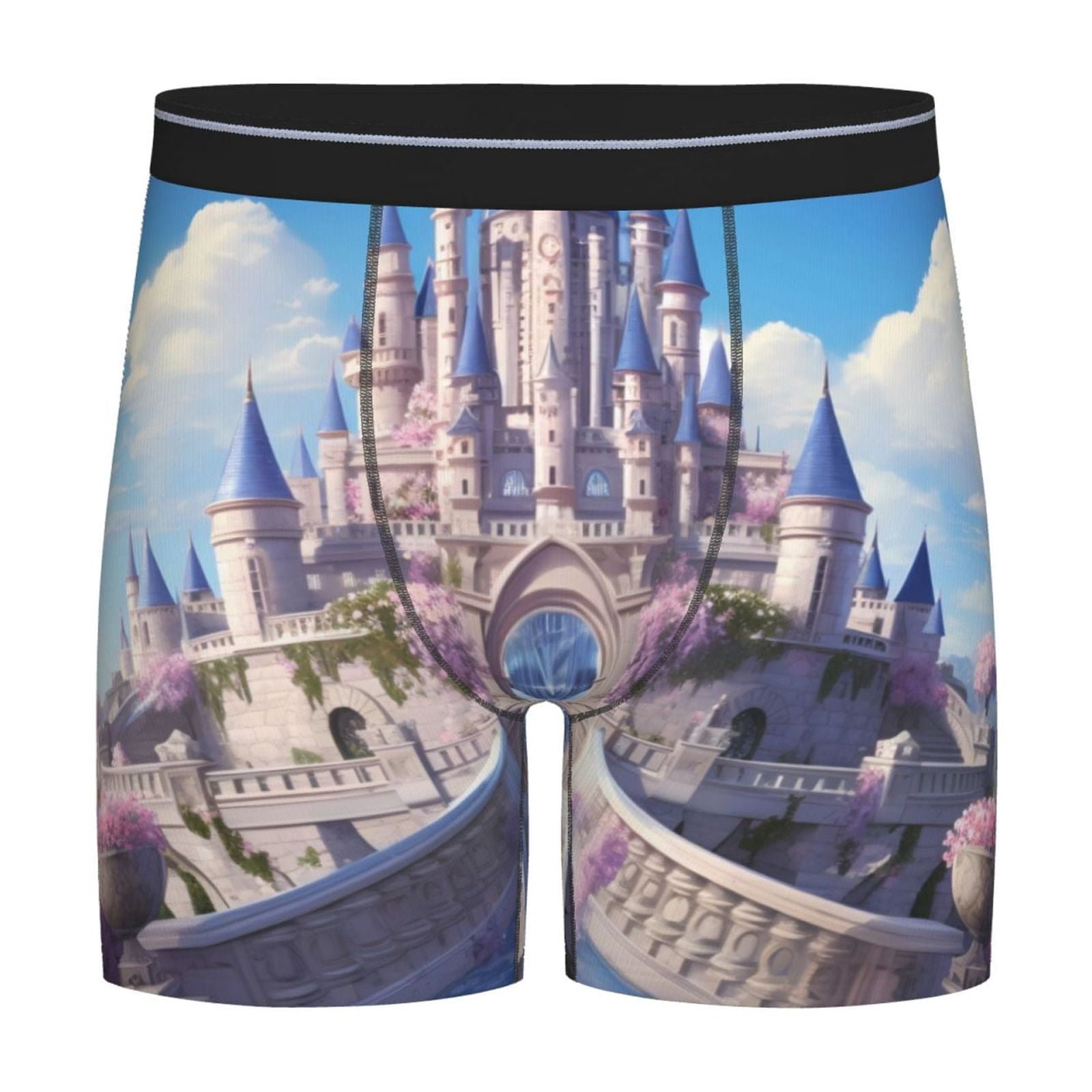 Qokaie Majestic Fantasy Castle for Men's Cotton Briefs Underwear, Long ...