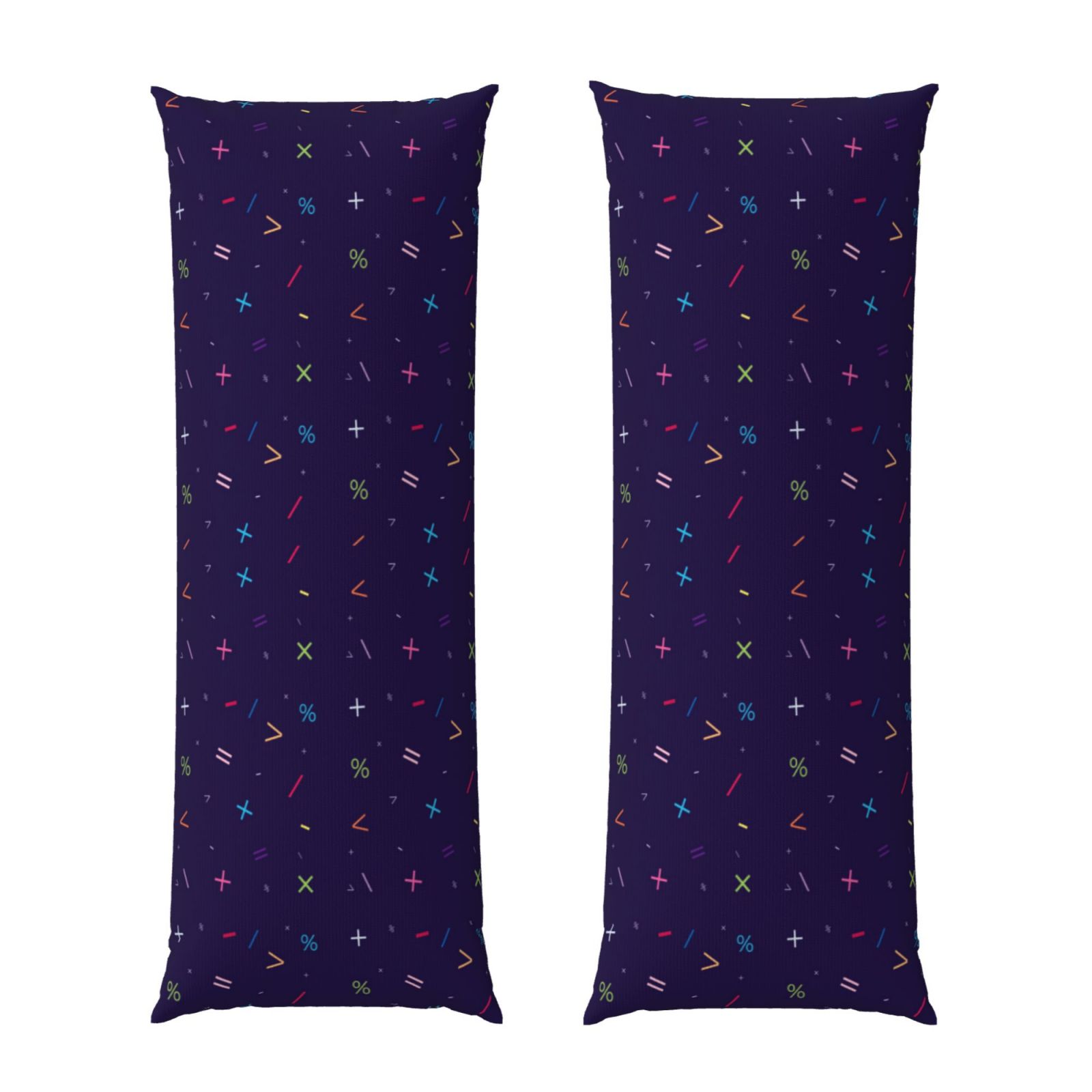 Qokaie Mathematical Symbols Print Cotton Hypoallergenic Body Pillow ...