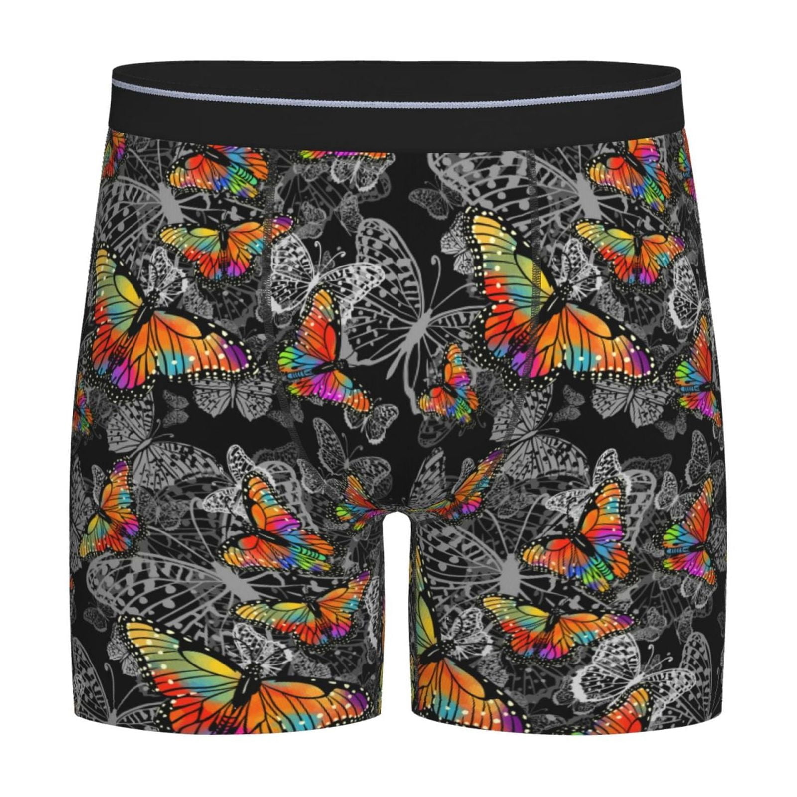Qokaie Multicolored Butterflies C for Men's Cotton Briefs Underwear ...