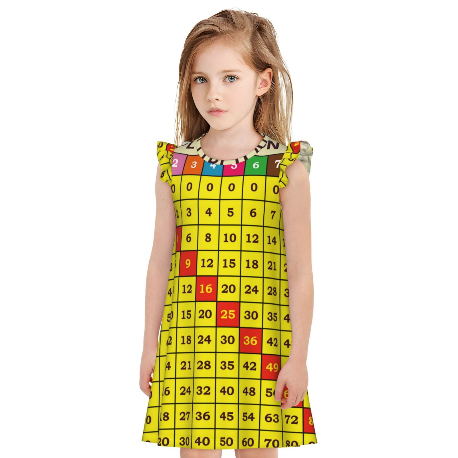 Qokaie Multiplication Table2 Print Girls Nightgowns, Nightgown Princess ...