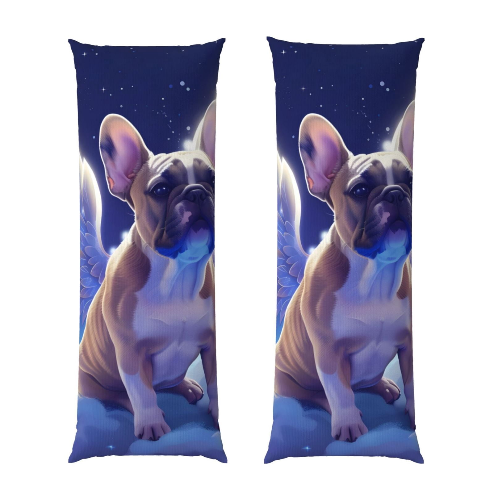 Qokaie Night Sky Winged French Bulldog Print Cotton Hypoallergenic Body ...