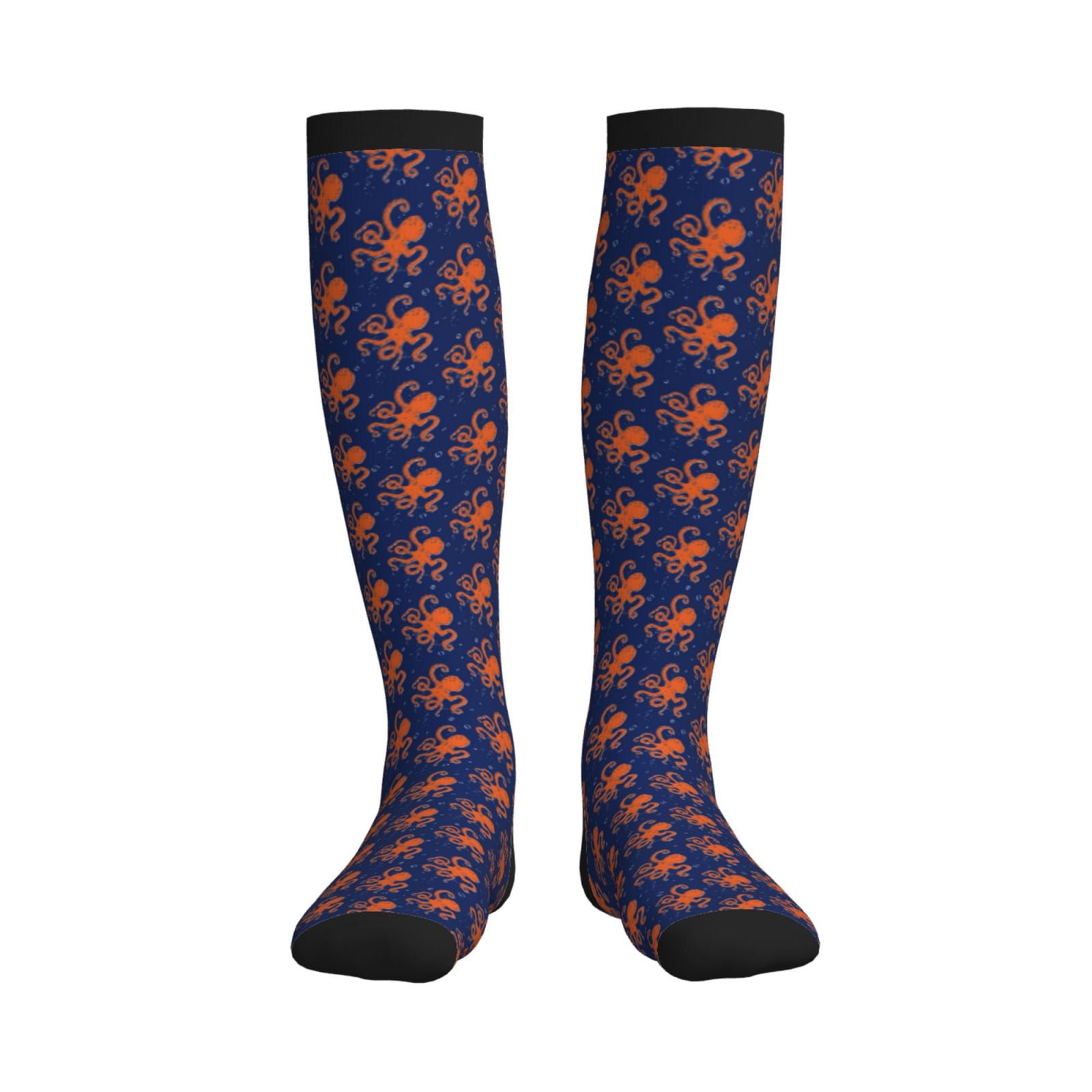 Qokaie Octopus Drawing Sports Compression Socks - Comfortable ...