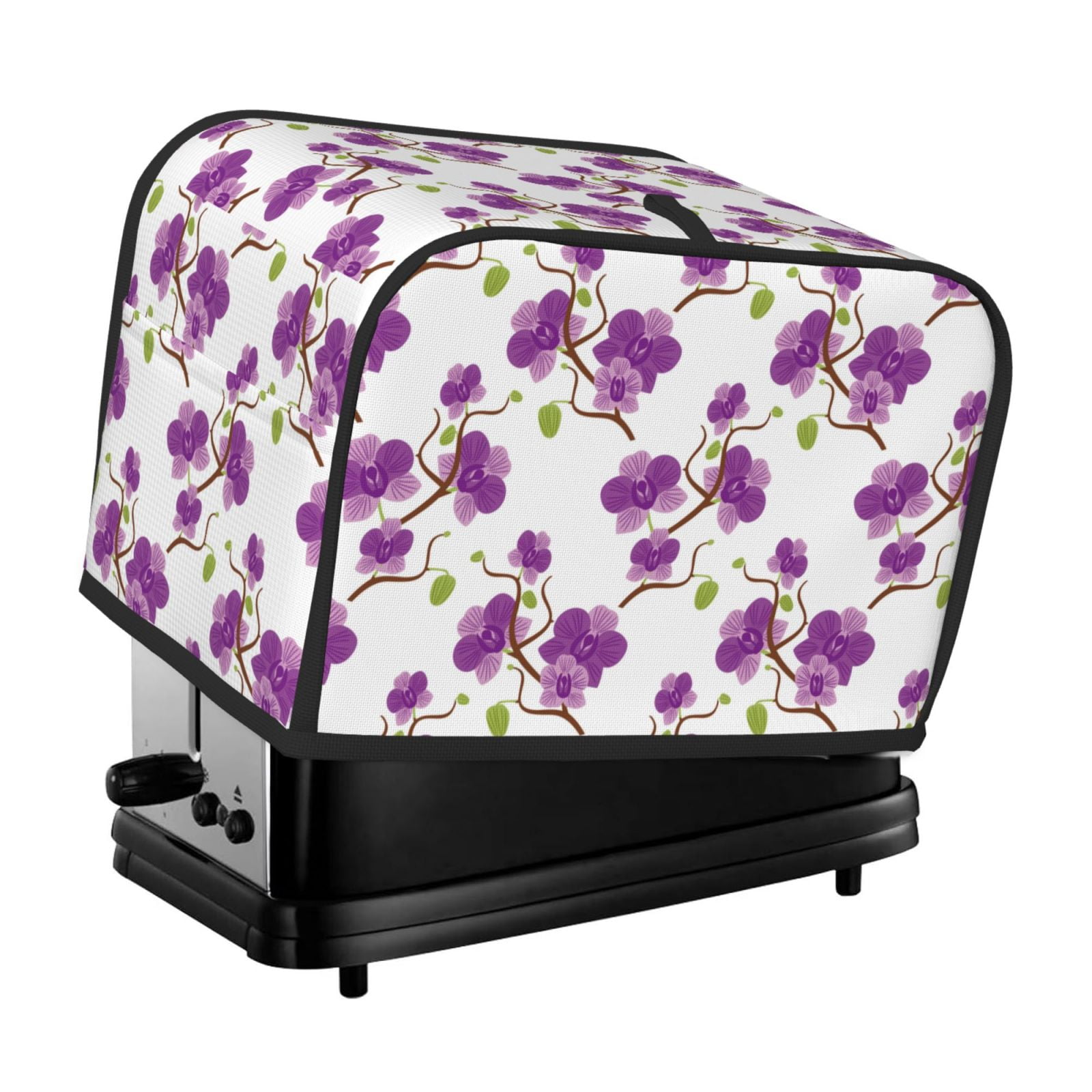 Qokaie Orchids Flowers Print Toaster Cover 2 Slice,Toaster Oven Cover ...