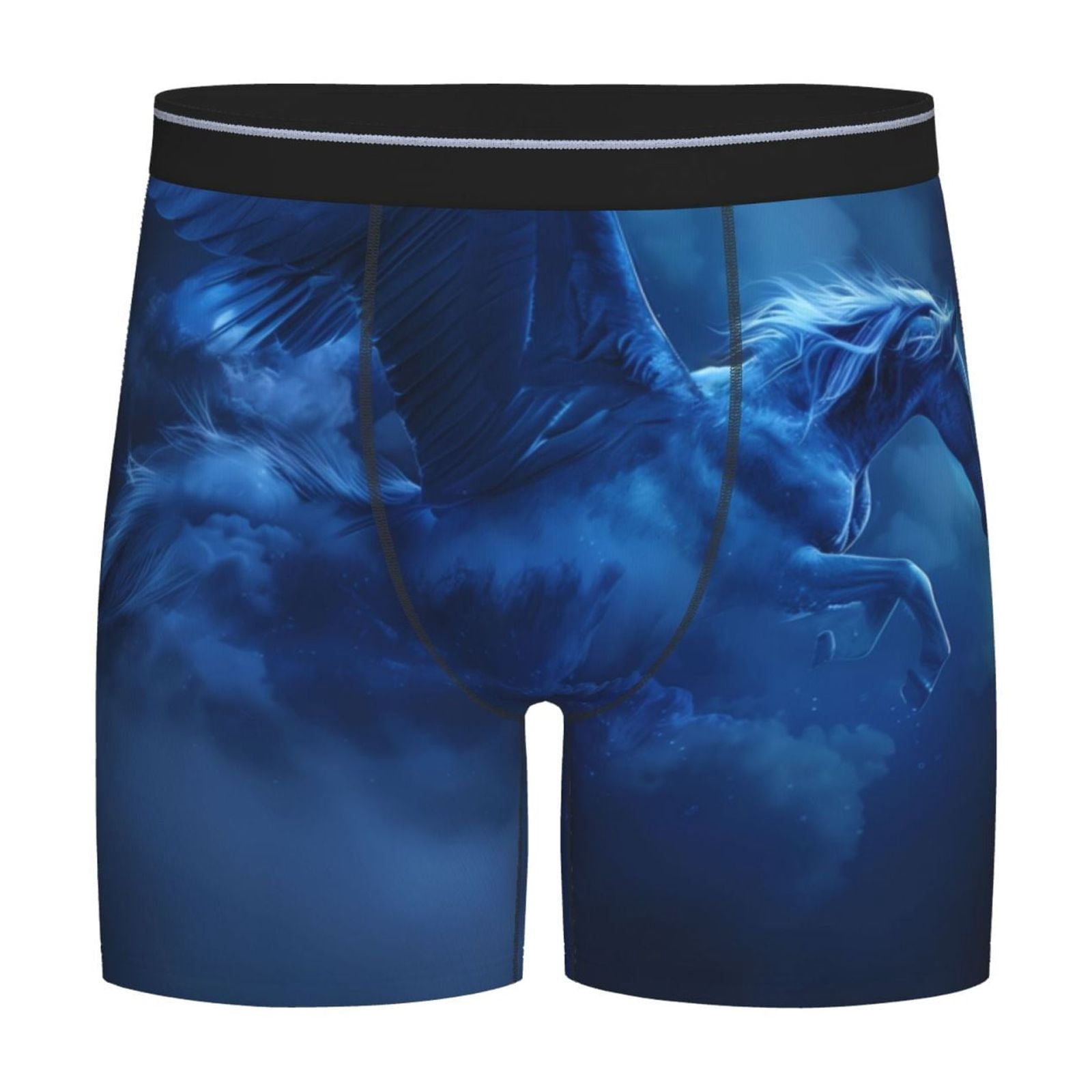 Qokaie Pegasus Night Sky for Men's Cotton Briefs Underwear, Long Leg ...