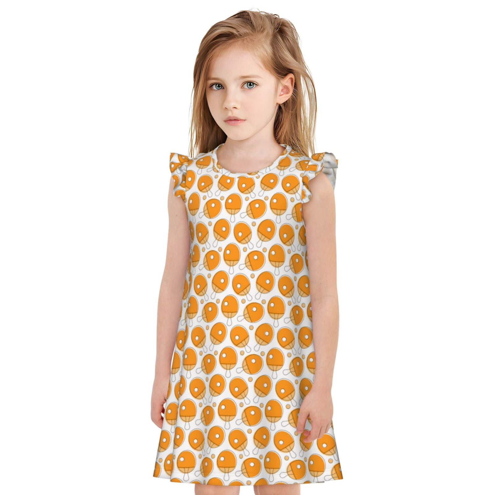 Qokaie Ping-Pong Table Tennis Racket Print Girls Nightgowns, Nightgown ...