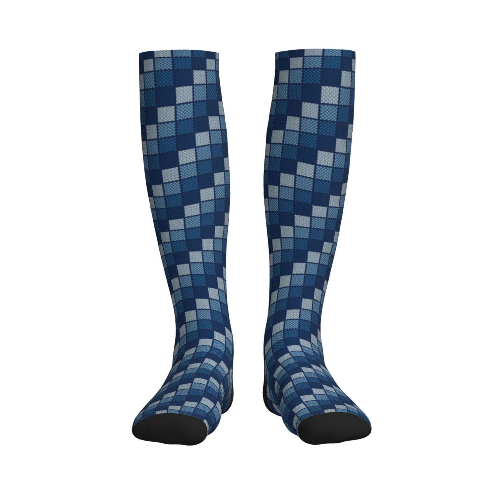 Qokaie Pixel Grid Drawing Sports Compression Socks - Comfortable ...